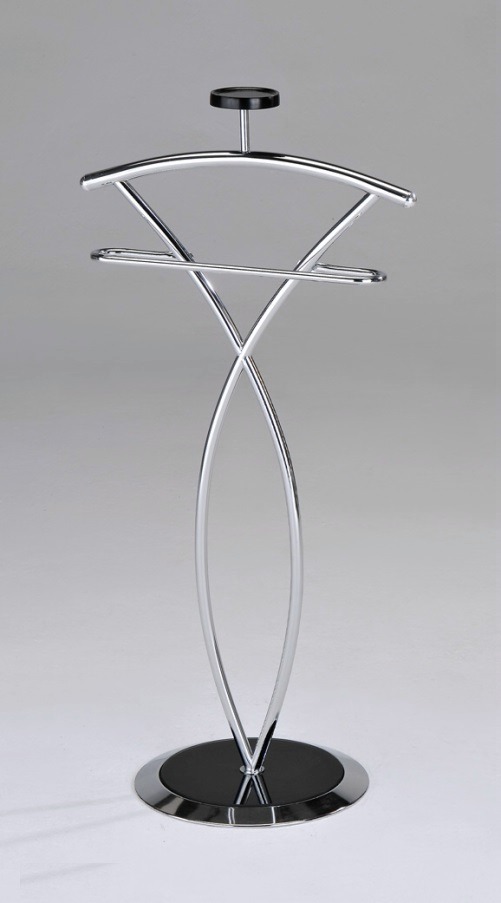 Perchero Rodín N° 415, valet. Cromado, con cabeza de madera y base de ...